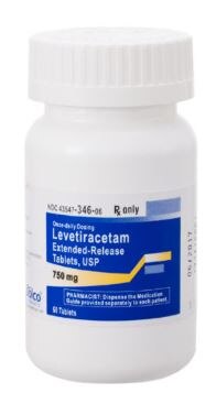 Levetiracetam Er 750mg (Keppra Xr) 60 Tab bottle