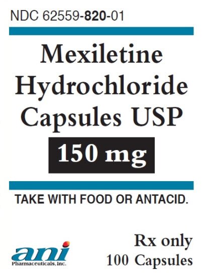 Mexiletine HCL 150mg 100 Capsules