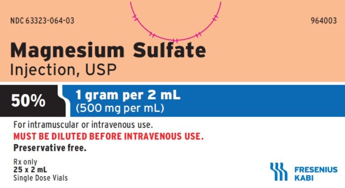 Magnesium Sulfate 50% 500mg/mL INJ 25X10mL
