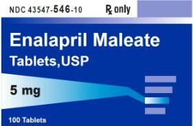 Enalapril Maleate 5mg 100 Tabs