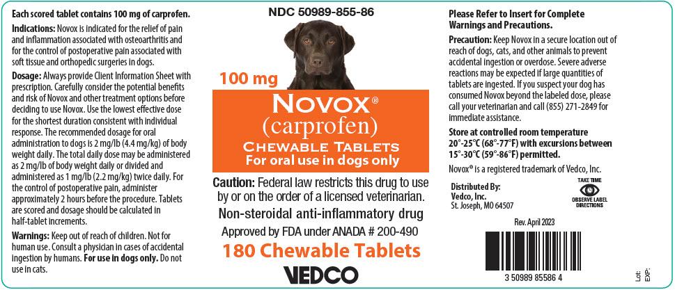 Novox Chewable 100mg (Carprofen) 180 Count